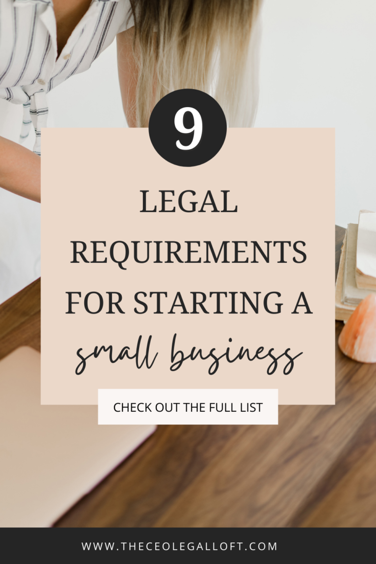9 Legal Requirements for Starting a Small Business - theceolegalloft.com